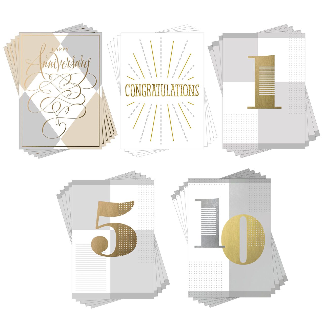 Milestone & General Assorted Work Anniversary Cards 25 Pack | Hallmark ...